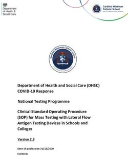 Department of Health and Social Care (DHSC) COVID-19 Response National ...