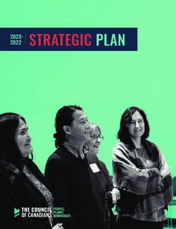 STRATEGIC PLAN 2020- 2022 - The Council of Canadians