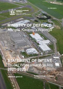 MINISTRY OF DEFENCE Manatῡ Kaupapa Waonga - STATEMENT OF INTENT