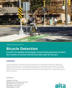 Bicycle Detection A review of available technologies and practical ...