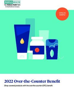 2022 Over-the-Counter Benefit - CATALOG SAMPLE - Peoples Health