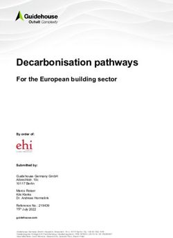 Decarbonisation pathways - For the European building sector