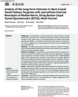 Analysis of the Long-Term Outcome in Open Carpal Tunnel Release ...