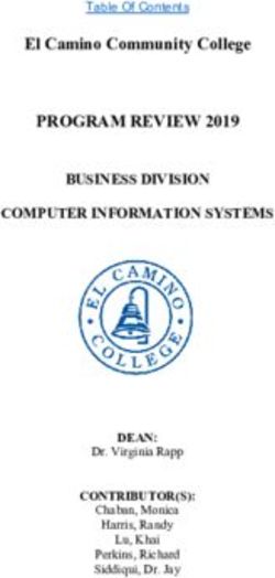 PROGRAM REVIEW 2019 El Camino Community College - BUSINESS DIVISION ...