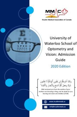 University of Waterloo School of Optometry and Vision: Admission Guide