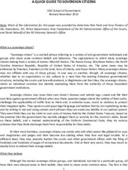 A QUICK GUIDE TO SOVEREIGN CITIZENS - UNC School of Government