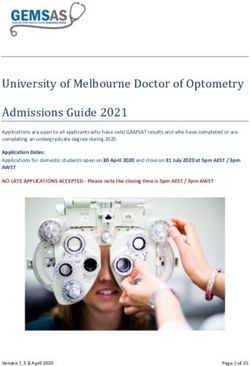 University of Melbourne Doctor of Optometry Admissions Guide 2021 - GEMSAS