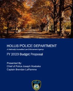 HOLLIS POLICE DEPARTMENT - FY 2023 Budget Proposal A Nationally ...