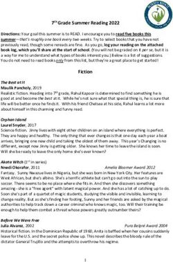 7th Grade Summer Reading 2022 - Forest Ridge