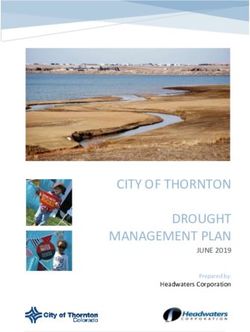 CITY OF THORNTON DROUGHT MANAGEMENT PLAN - JUNE 2019 Prepared by ...