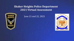 Shaker Heights Police Department 2021 Virtual Assessment - June 21 and ...