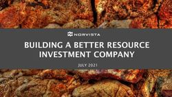 BUILDING A BETTER RESOURCE INVESTMENT COMPANY - JULY 2021