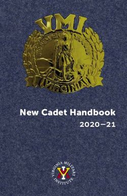 New Cadet Handbook 2020-21 - Virginia Military Institute