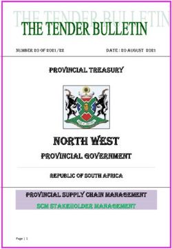 NORTH WEST PROVINCIAL GOVERNMENT - PROVINCIAL TREASURY