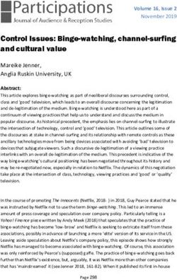 Control Issues: Binge-watching, channel-surfing and cultural value ...