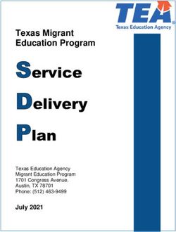 Ervice elivery lan - Texas Migrant Education Program - July 2021
