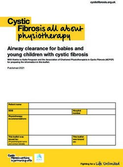 Airway clearance for babies and young children with cystic fibrosis