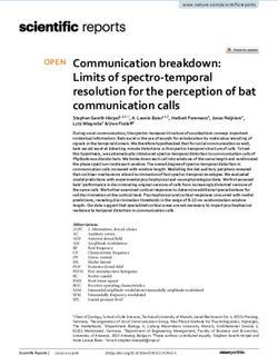 Communication breakdown: Limits of spectro temporal resolution for the ...