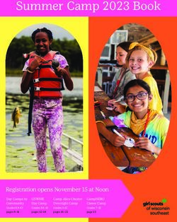 Summer Camp 2023 Book - Registration opens November 15 at Noon GSWISE ...