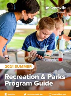 Recreation & Parks Program Guide - 2021 SUMMER greenvillenc.gov ...