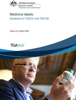 Medicine labels Guidance on TGO 91 and TGO 92 - Version 2.3, March 2021 ...