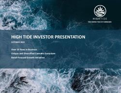 HIGH TIDE INVESTOR PRESENTATION - OCTOBER 2022 Over 10 Years in ...