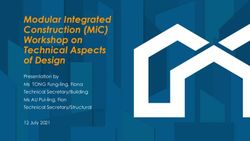 MODULAR INTEGRATED CONSTRUCTION (MIC) WORKSHOP ON TECHNICAL ASPECTS OF ...