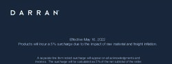 Effective May 16, 2022 - Products will incur a 5% surcharge due to the impact of raw material ...