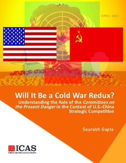 Will It Be a Cold War Redux? - Understanding the Role of the Committees ...