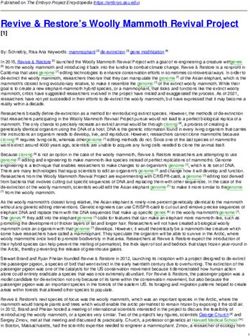 Revive & Restore's Woolly Mammoth Revival Project