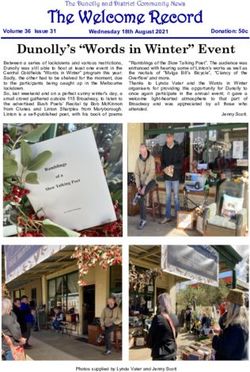 The Welcome Record The Dunolly and District Community News