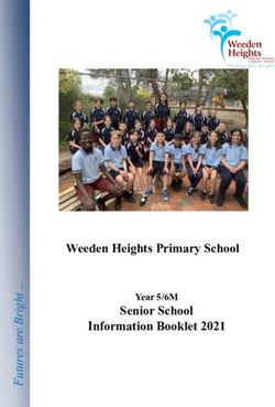 Weeden Heights Primary School Senior School Information Booklet 2021 ...