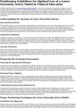 Positioning Guidelines for Optimal Use of a Lower Extremity Artery ...