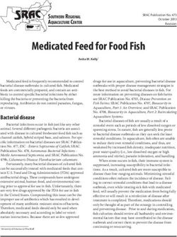 Medicated Feed for Food Fish