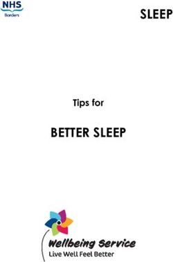 SLEEP - BETTER SLEEP Tips for - NHS Borders