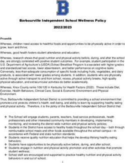 Barbourville Independent School Wellness Policy 2022/2023