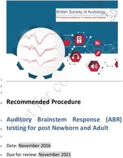 Recommended Procedure Auditory Brainstem Response (ABR) testing for ...