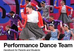 Performance Dance Team - Handbook for Parents and Students - 2021-2022 ...