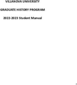 VILLANOVA UNIVERSITY GRADUATE HISTORY PROGRAM - 2022-2023 Student Manual