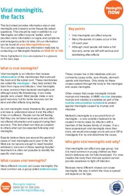 Viral meningitis, the facts