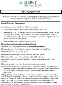 New Employee Packet Welcome to Mercy Medical Center and congratulations ...