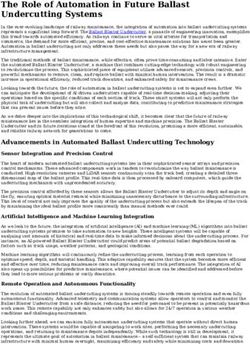 The Role of Automation in Future Ballast Undercutting Systems