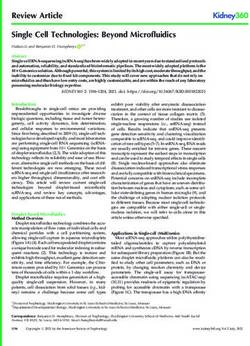 Review Article Single Cell Technologies: Beyond Microfluidics