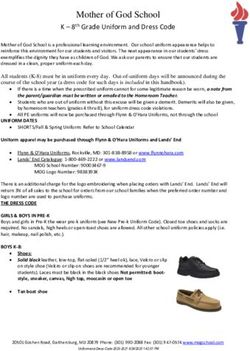 Mother of God School K - 8th Grade Uniform and Dress Code