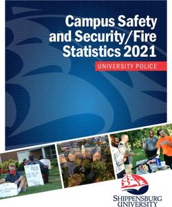 Campus Safety and Security/Fire Statistics 2021 - UNIVERSIT Y POLICE