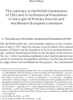 The Judiciary in the Polish Constitution of 1921 and in Its Historical ...
